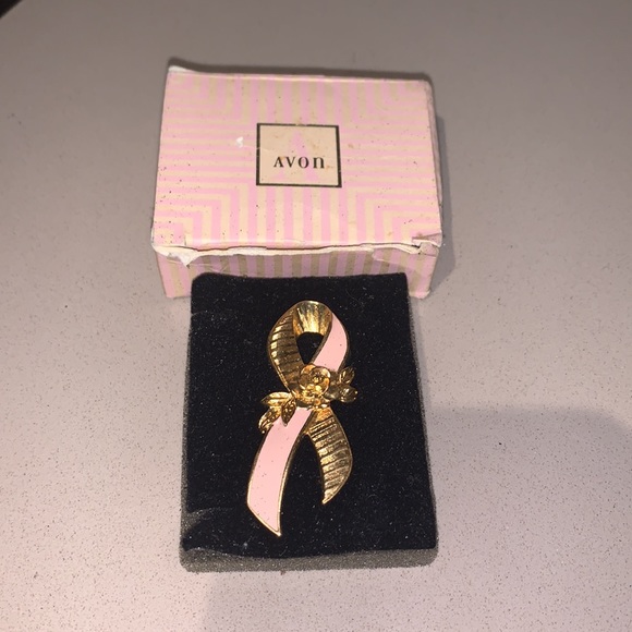 Avon | Jewelry | Vintage Avon Better Breast Care Ribbon Pin Large ...